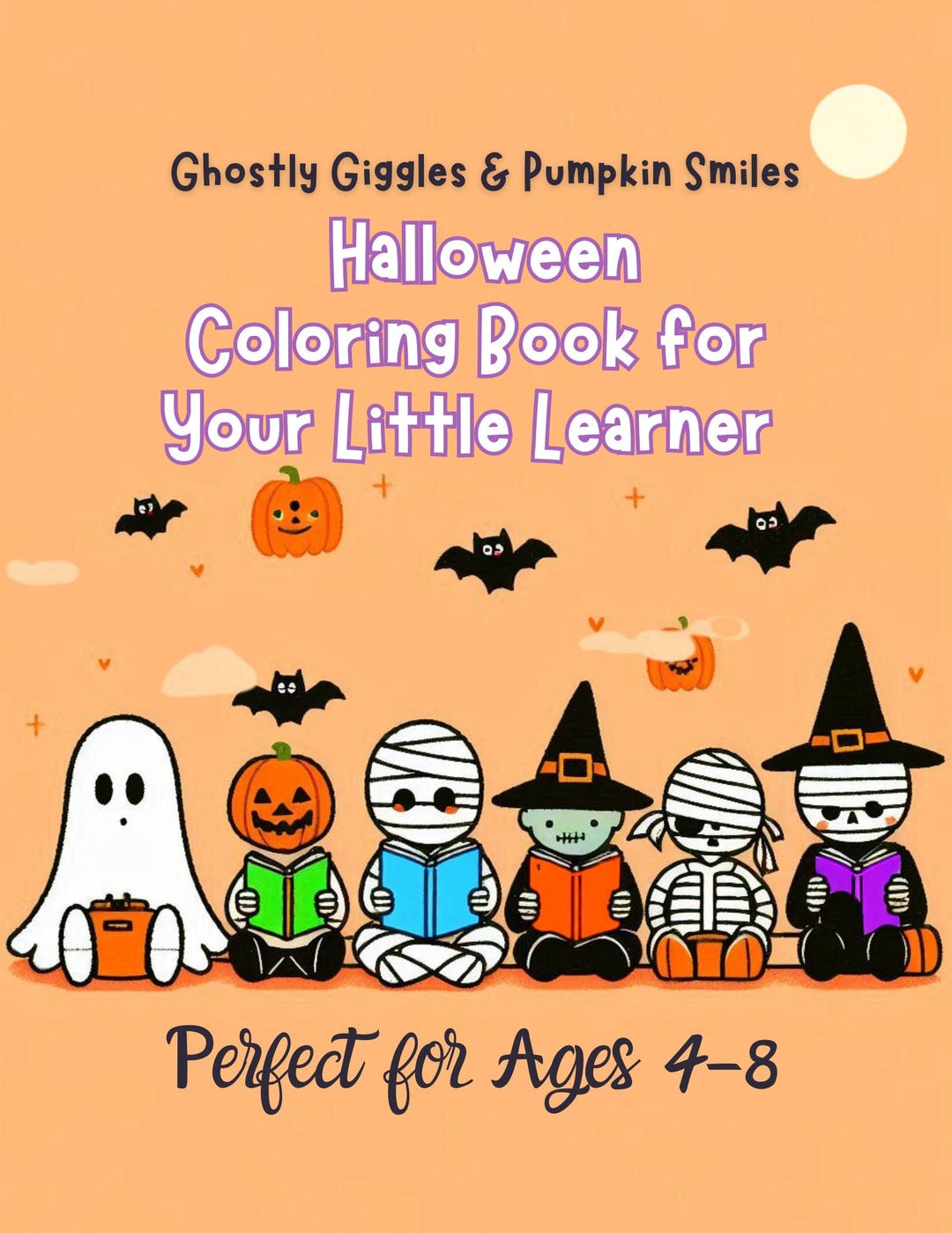 Digital Download Halloween Printable Coloring Pages for Kids, Stress ...