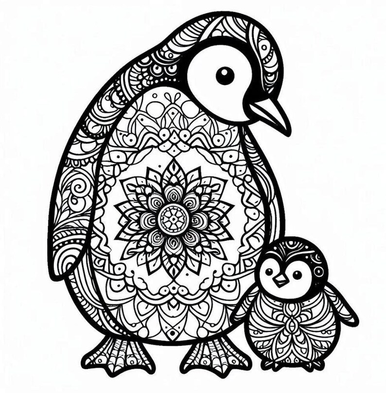 Animal Mandala Coloring Pages, Stress Relief (digital Download) - Etsy