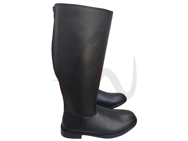 Vintage Black Leather Riding Boots | Men's Black Horse Riding Boots ...