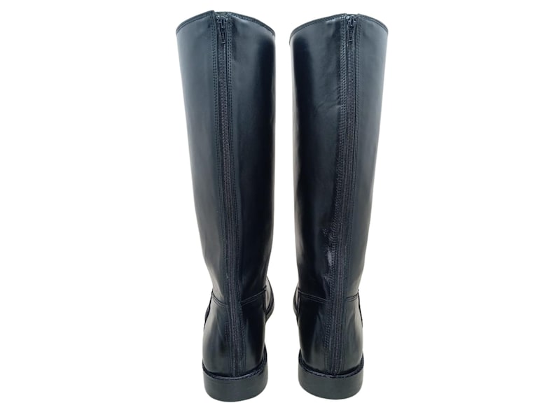 Elegant Knee-high Premium Leather Boots | Men's Black Horse Riding ...