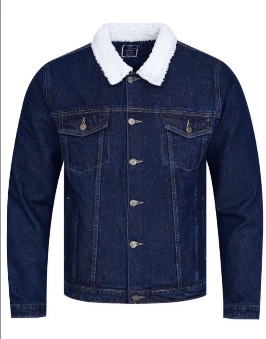 The Trucker Denim Jacket Fur Collar - Etsy