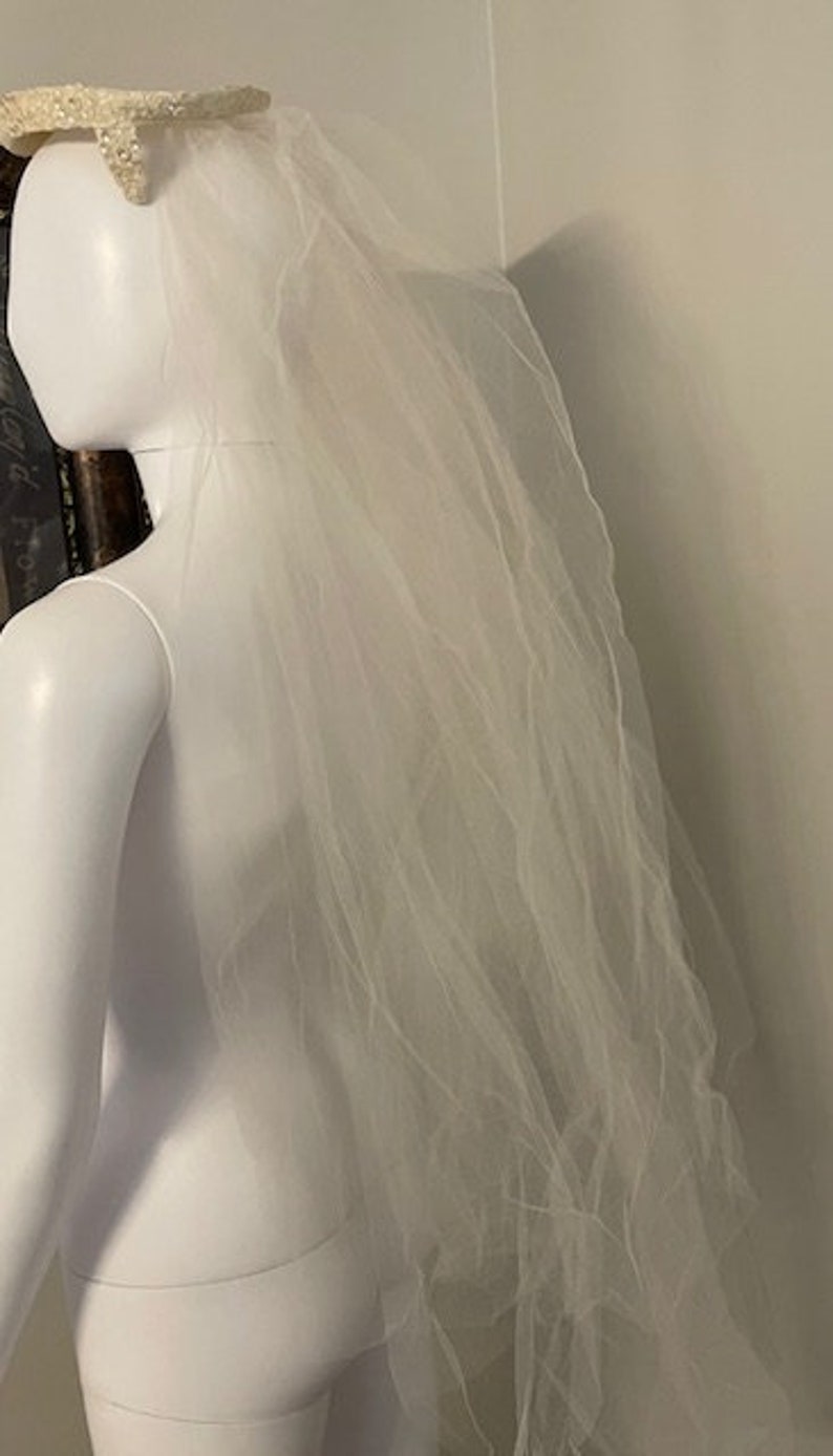 Vintage 1950s Ivory Wedding Half Hat Cap Headpiece Veil - Etsy