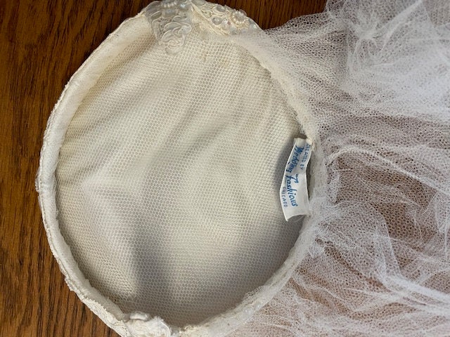 Vintage 1950s Ivory Wedding Half Hat Cap Headpiece Veil - Etsy