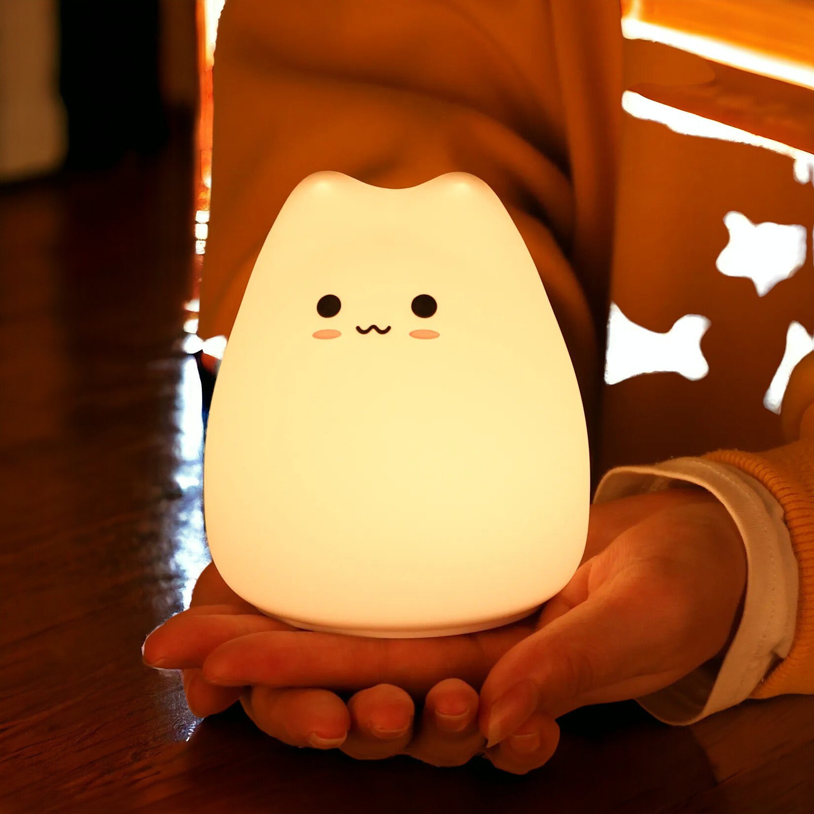 Cute Baby Cat Lamp Night Light Cat LED Bedside Lamp Cat Night Light 7 ...