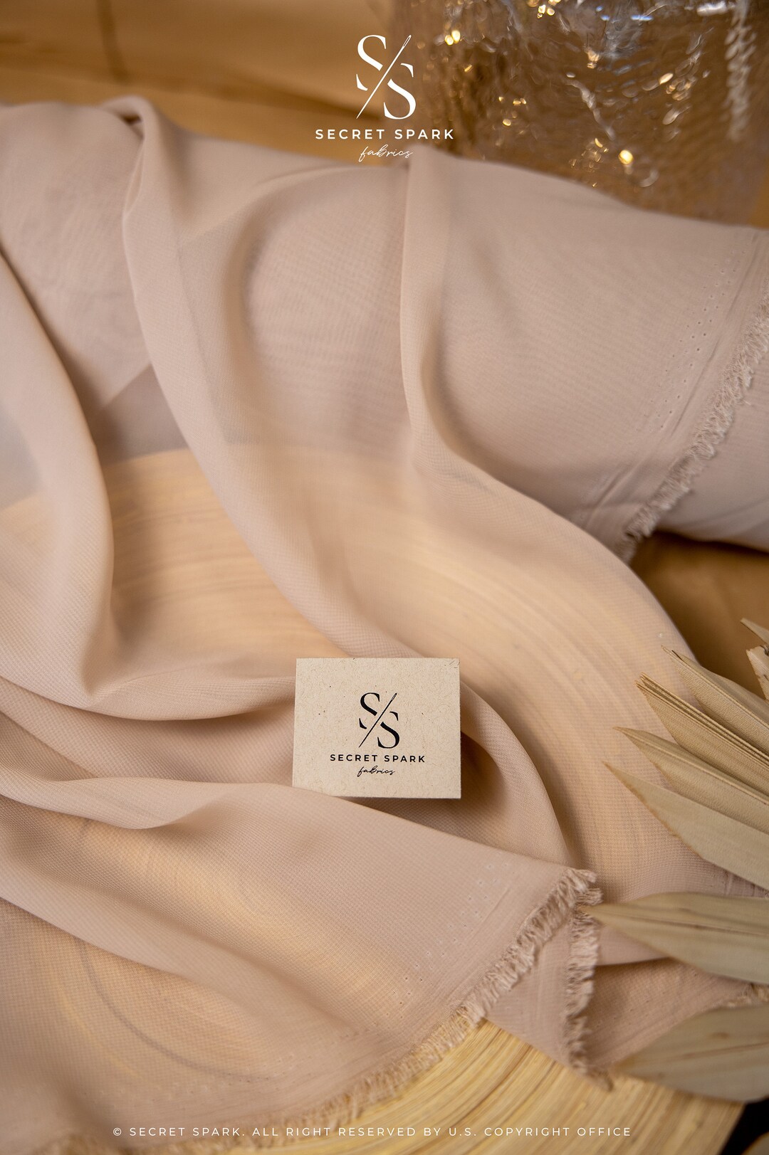Light Mocha Chiffon, Neutral Soft & Matte Chiffon by the Yard, Hi Multi ...