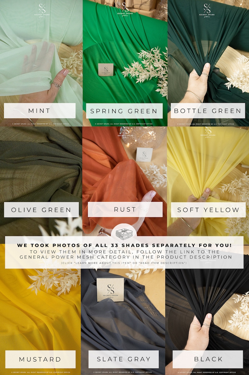 Mirage Power Mesh Champagne - High-elastic Nylon Fabric by the Yard ...