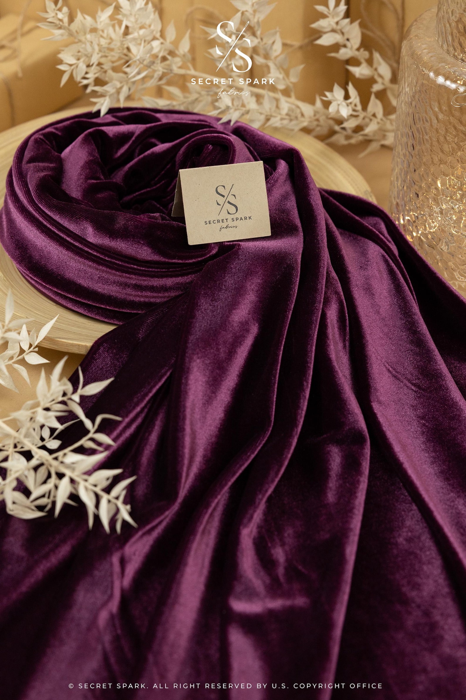 Raisin Purple Stretch Velvet – Soft Lux 4-way Velour Material With Soft ...