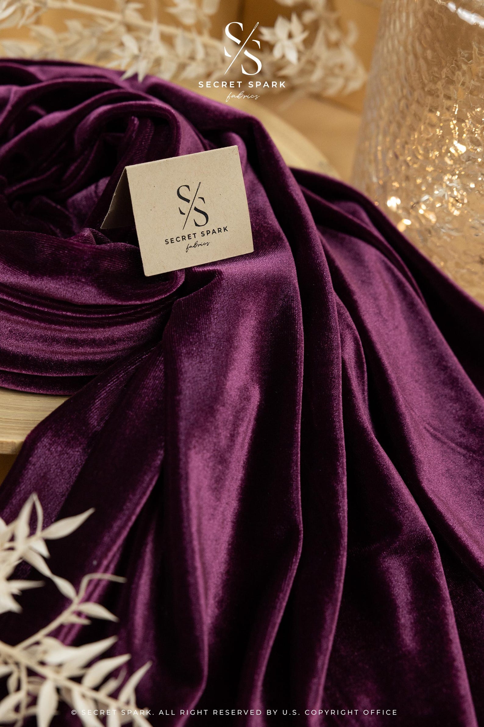 Raisin Purple Stretch Velvet – Soft Lux 4-way Velour Material With Soft ...