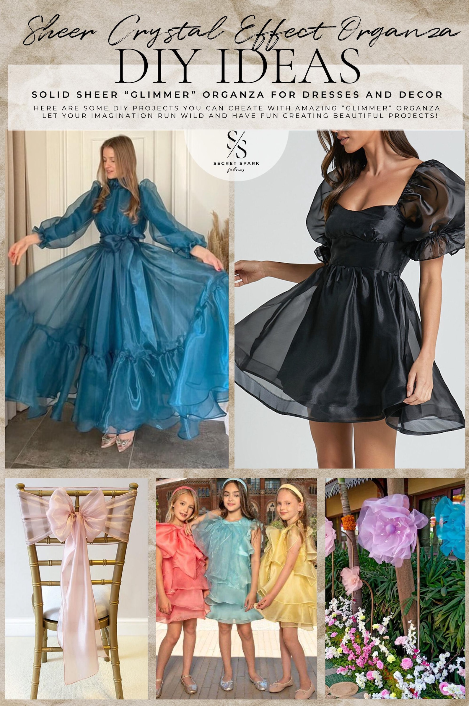 Hunter Green Color Solid Sheer Organza Material, Shiny Organza Fabric ...