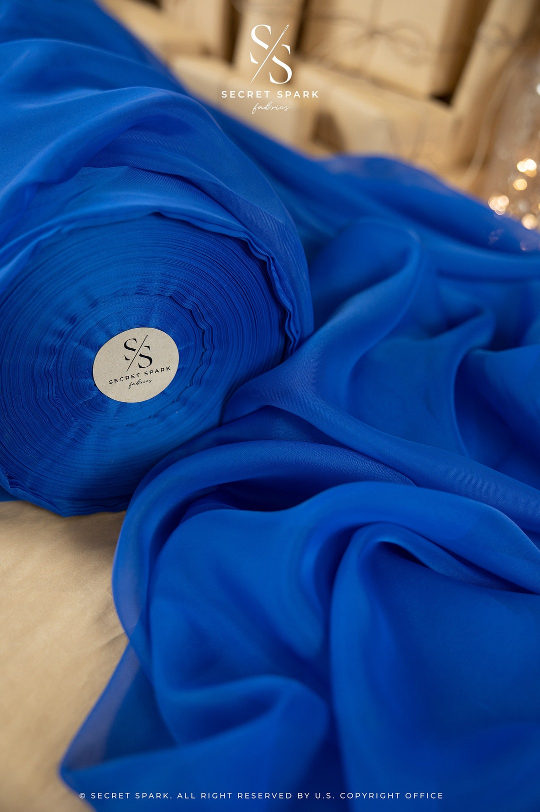 Royal Blue Airy Drape Organza 118in, Smooth to the Touch, Quality Non ...