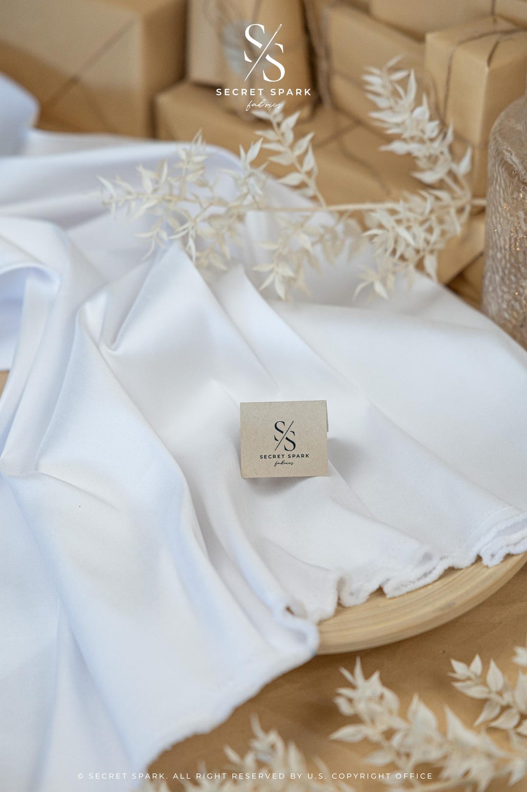 White Matte Mikado Stretch Satin, Royal Mikado Stiff Satin Rich Twill ...