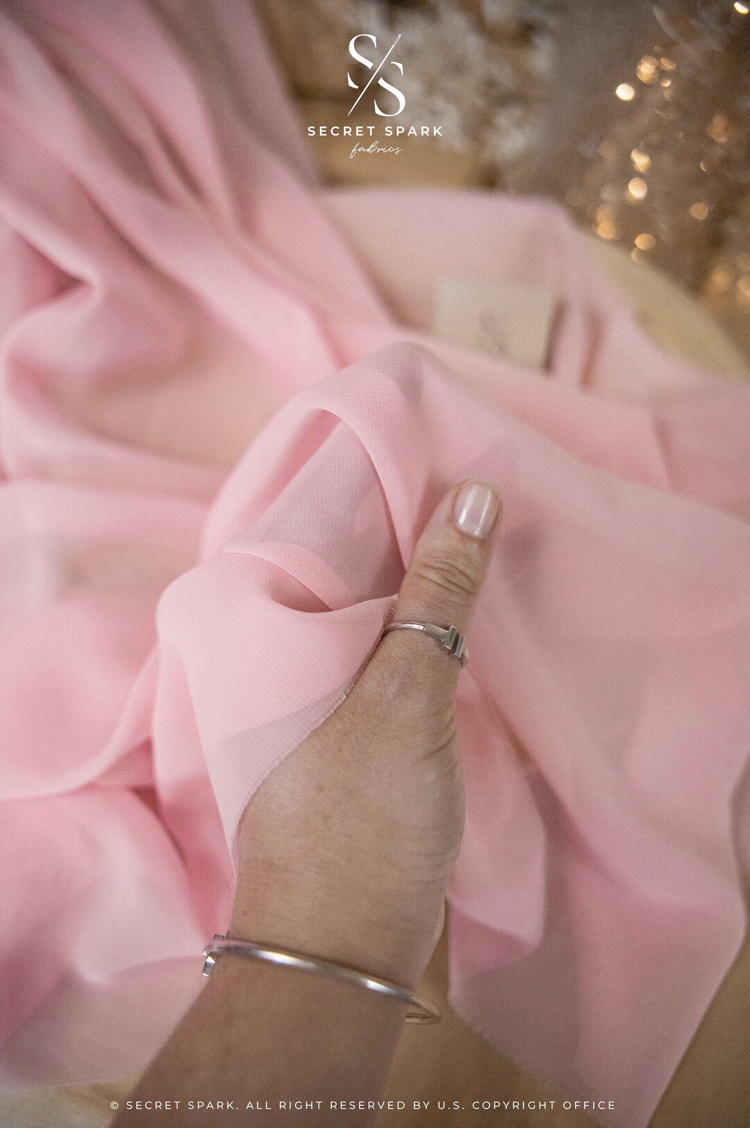 Pink Rose Chiffon by the Yard, Wholesale High Quality Chiffon 59” Wide ...