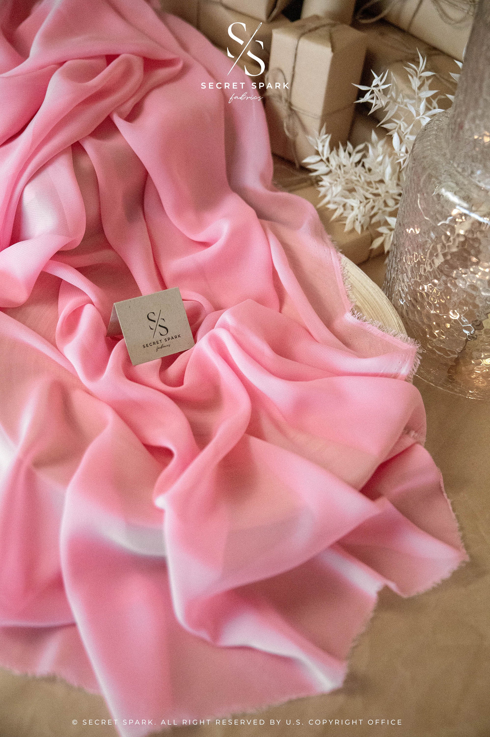 Bright Pink Chiffon by the Yard, High Quality Chiffon for Dresses ...