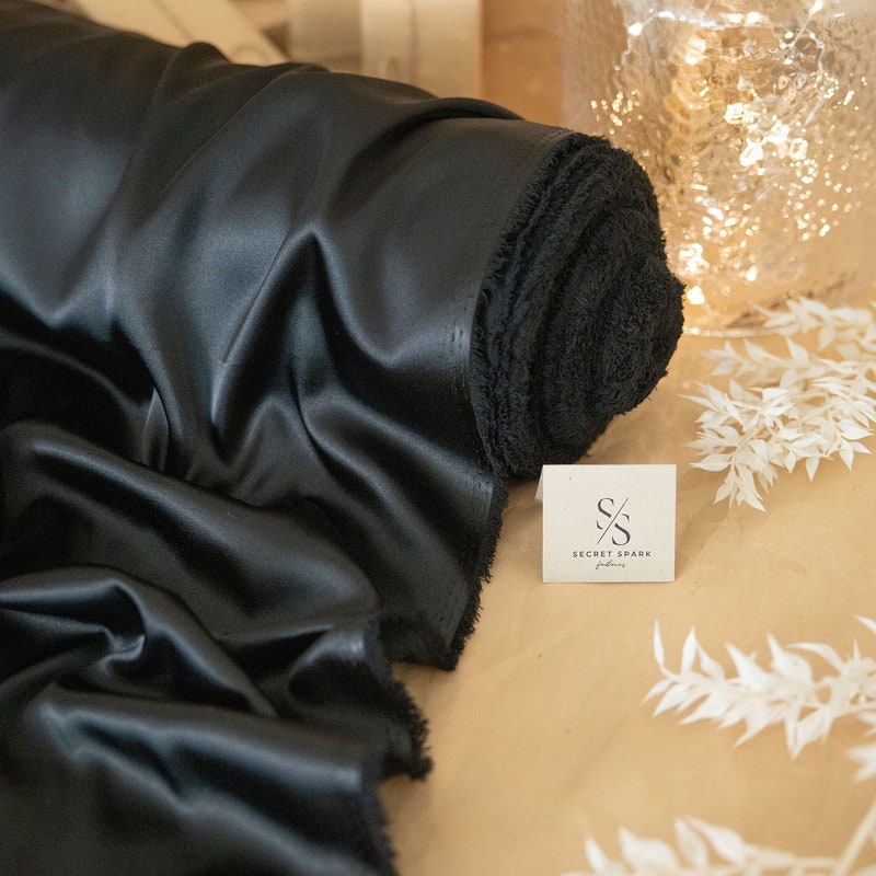 Satin Midnight Black - Etsy Canada
