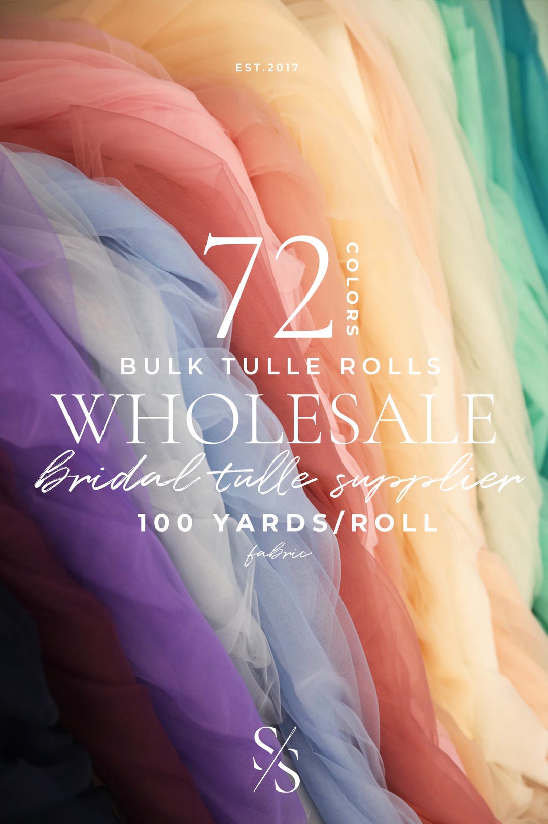 60% Wholesale Tulle Fabric, 100 Yards/roll, B2B, Tulle Fabric by Roll ...