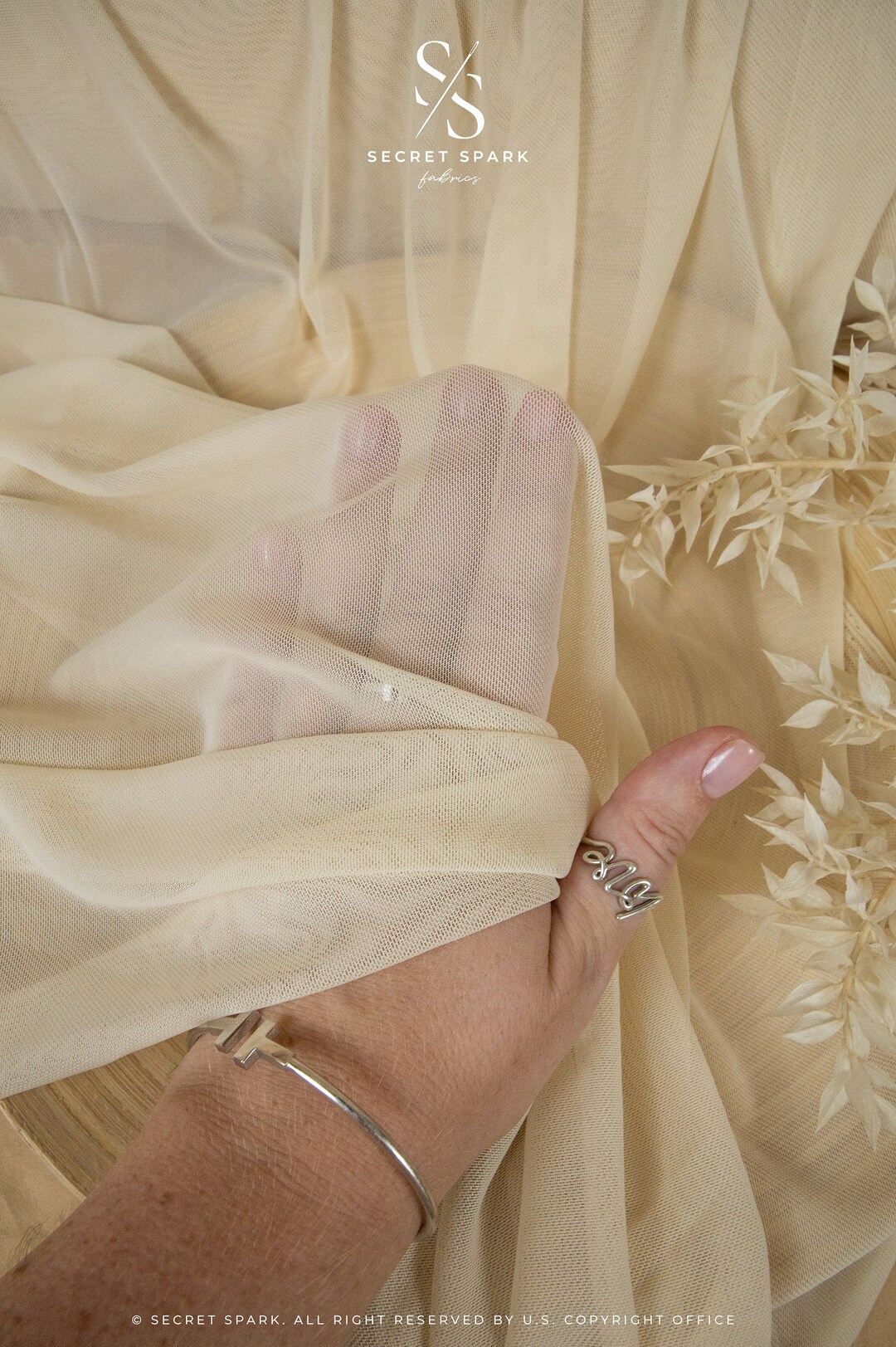 Mirage Power Mesh Vanilla - Nylon/spandex 60" Wide, Nylon Spandex ...