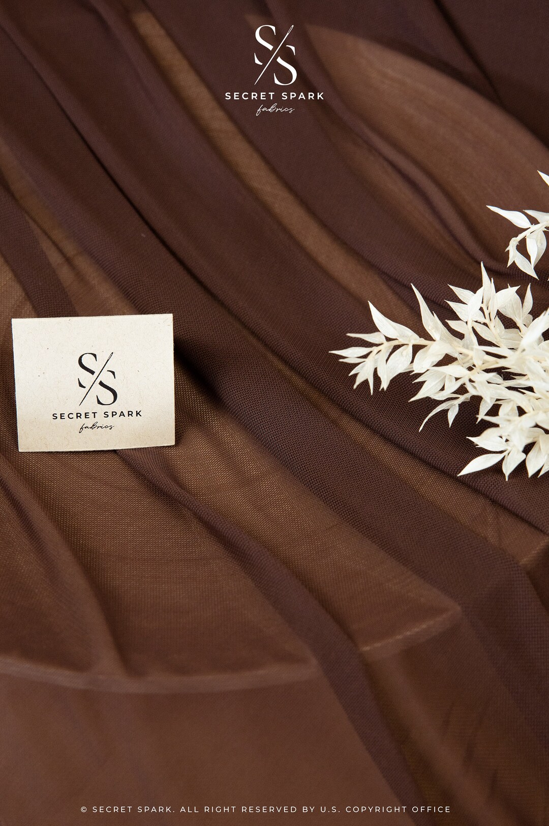 Chocolate Brown Mirage Power Mesh - High-quality, 4-way Stretch Mesh ...