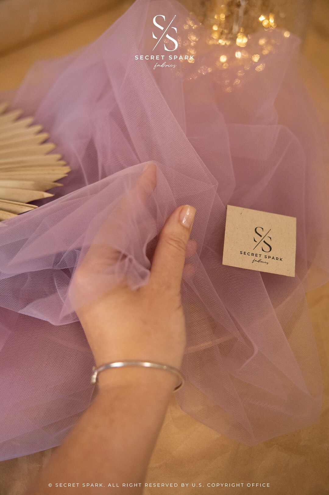Mauve Soft and Matte Nylon Tulle Fabric by the Yard, Bulk Soft Tulle ...