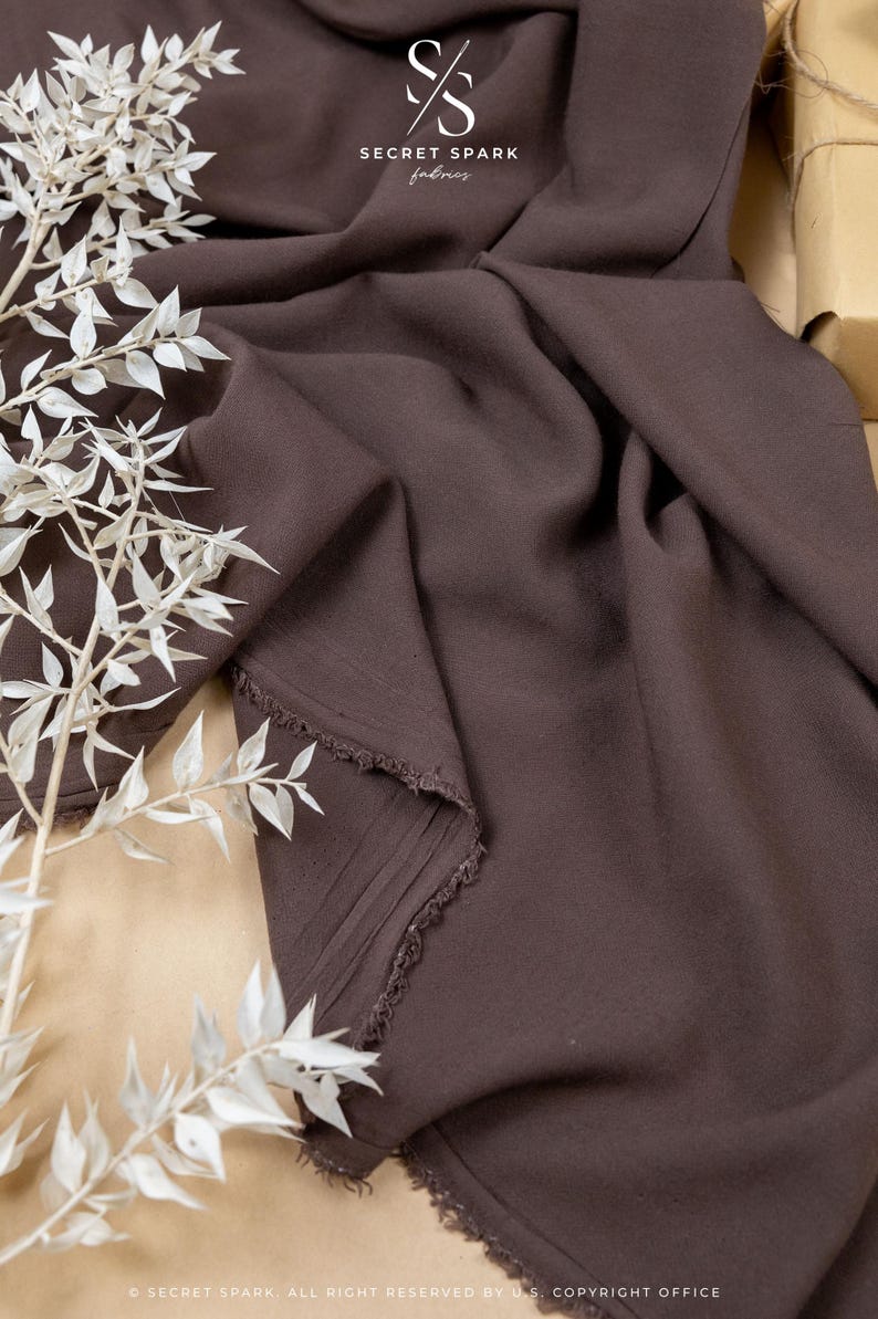 140 GSM Washed Linen Rayon Blend Fabric by the Yard, 25 Linen 75 Rayon ...