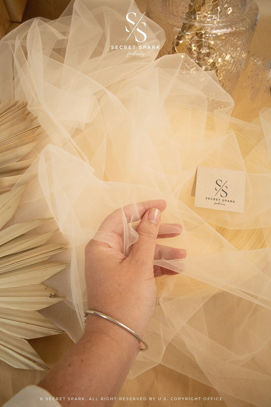 Light Pastel Peach Matte Bridal Tulle Fabric by the Yard, Stretch ...