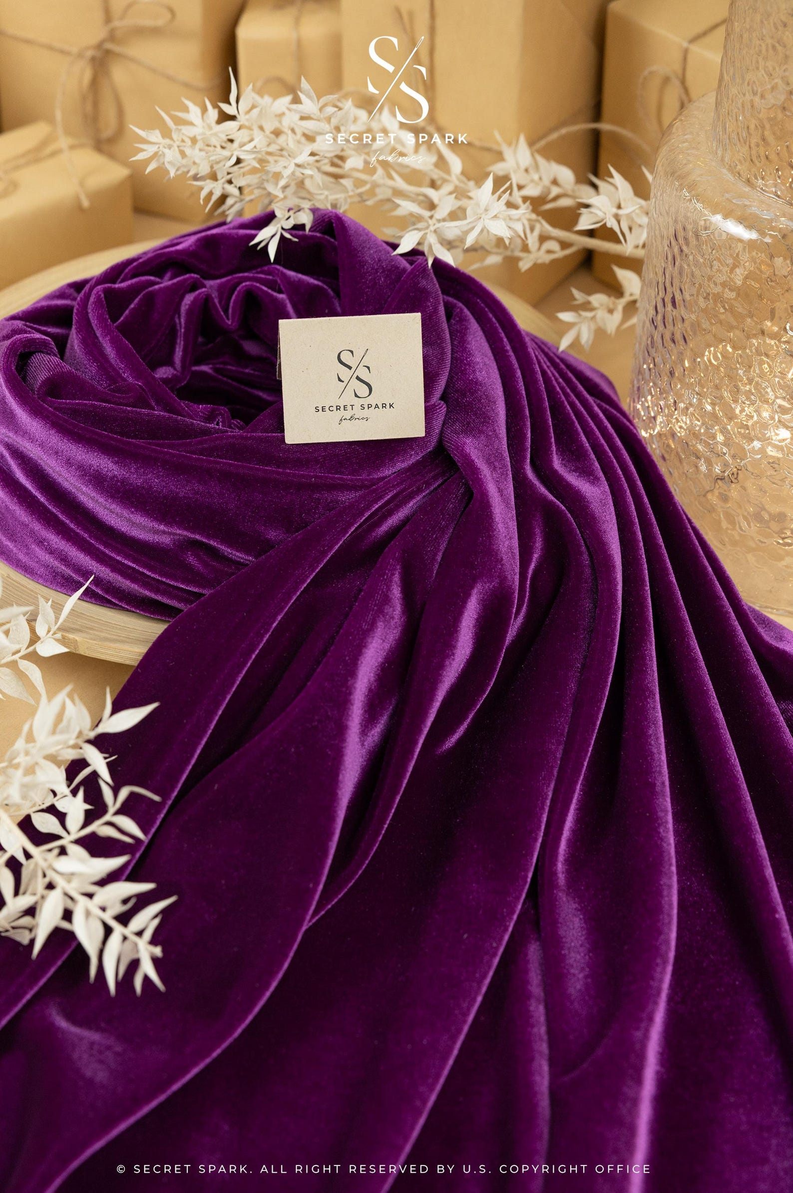 Purple Magenta Stretch Velvet – Bold 4-way Velour With Smooth Texture ...