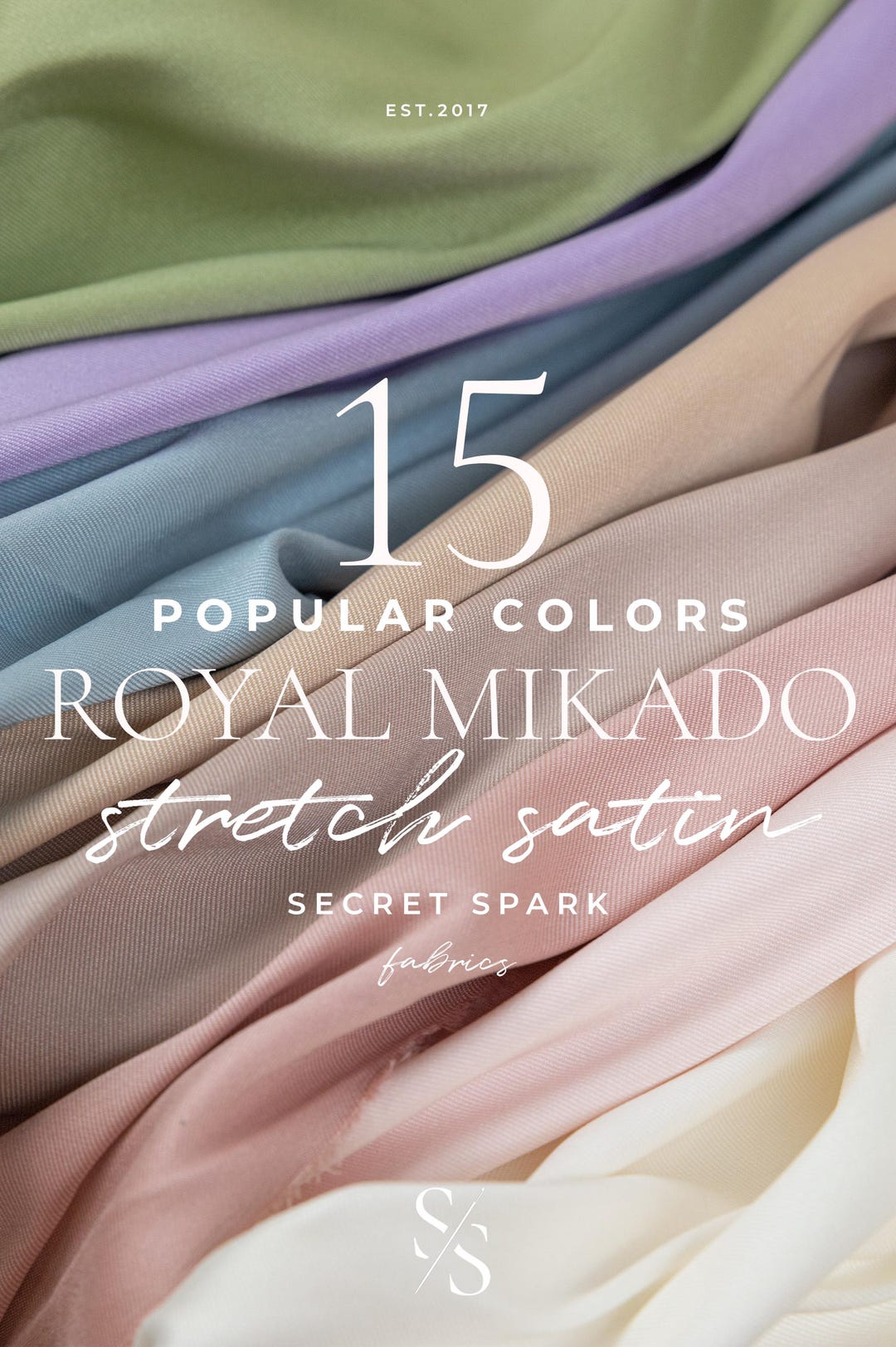 Royal Mikado Matte Stretch Satin Fabric by the Yard, Dense Twill Mikado ...