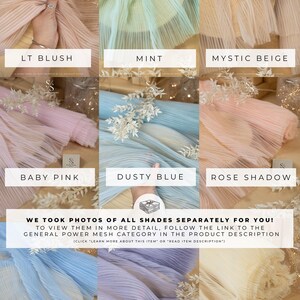 Pastel Blue Micro Pleated Fabric: Handmade Unique Textured Tulle ...