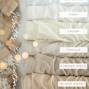 58 Colors Soft & Matte Chiffon by the Yard, Chiffon Fabric for Bridal ...