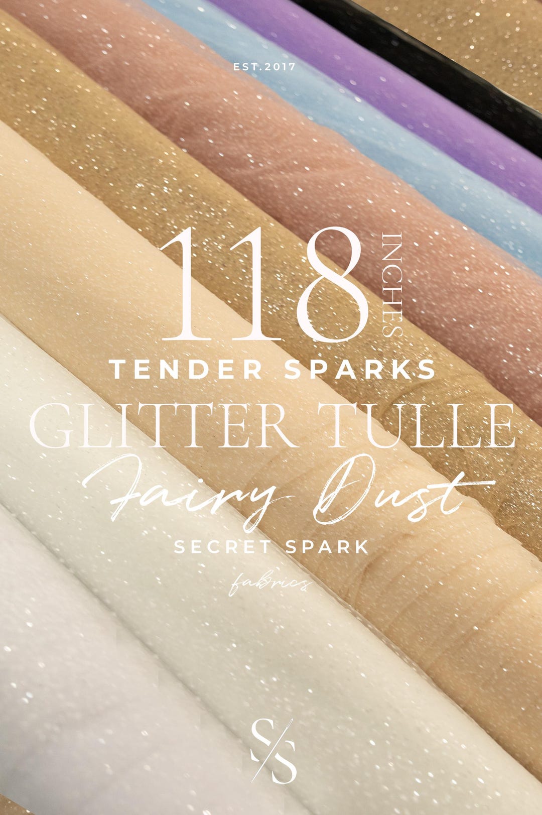 118in/3m Extra Wide Glitter Tulle Mesh, Soft Sparkling Tulle Fabric for ...
