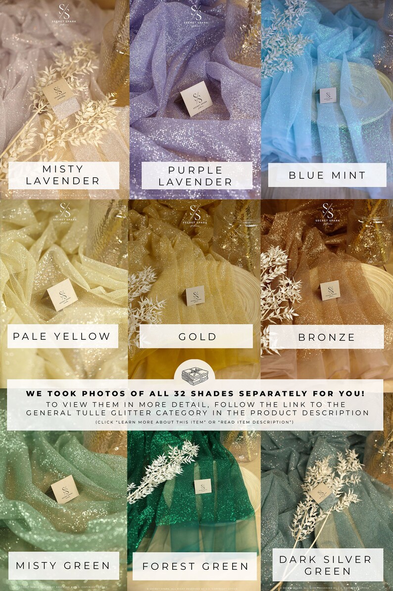 Pastel Blue Glitter Sparkle Tulle Fabric by the Yard for Dresses/decor ...