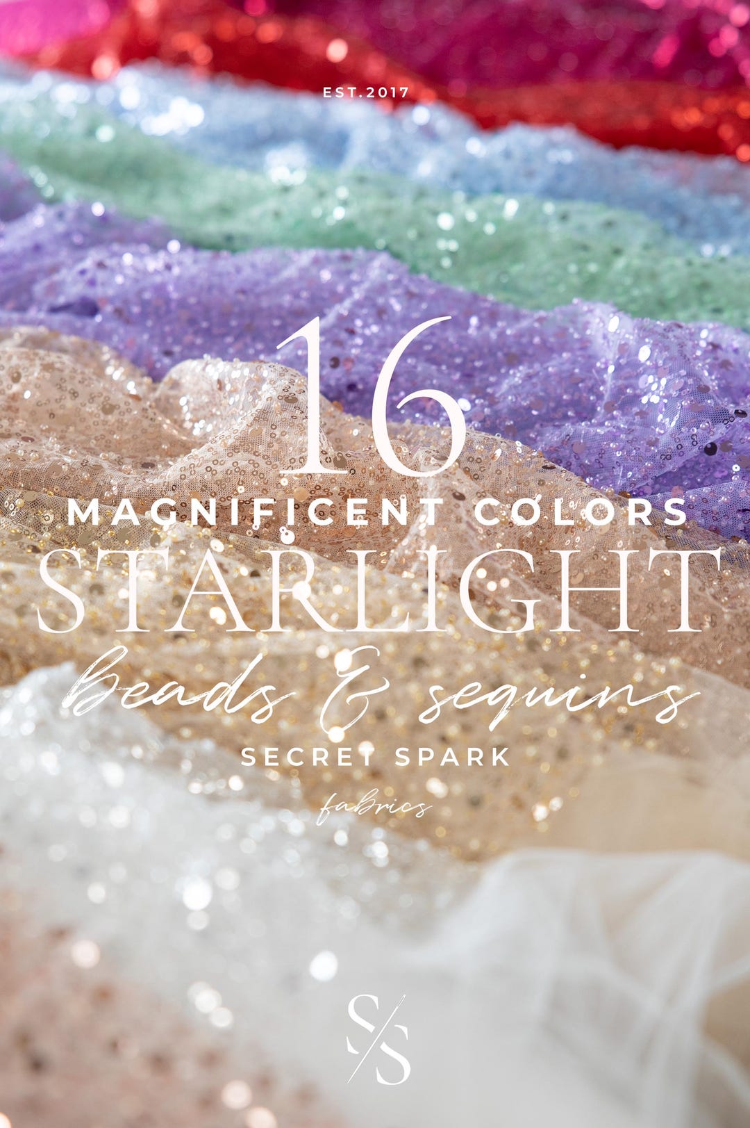 Starlight - Heavy Beads Pearls & Sequin Embroidery Tulle Fabric by the ...