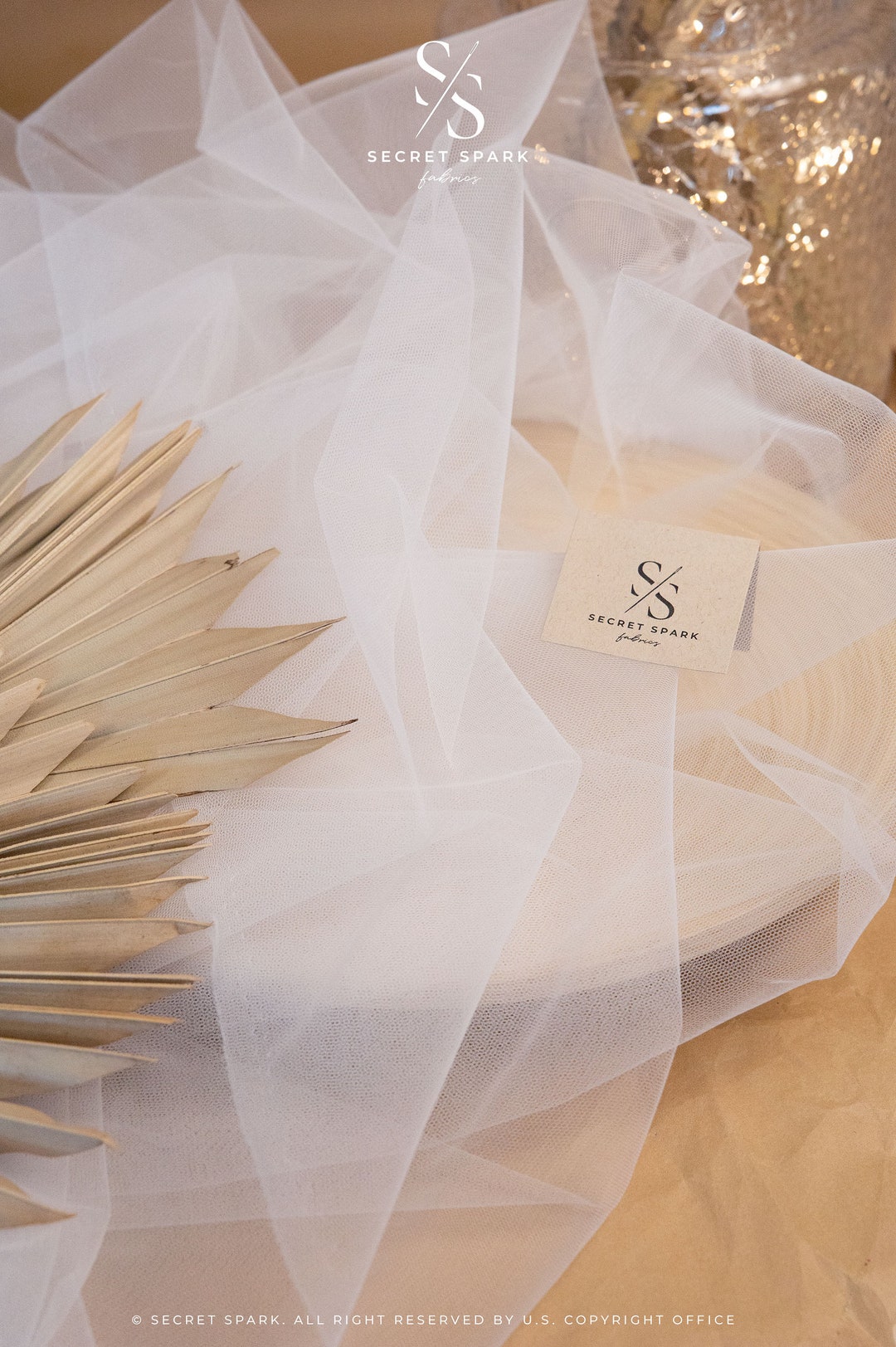 White Soft Matte Bridal Tulle Fabric by the Yard, Wedding White Tulle ...