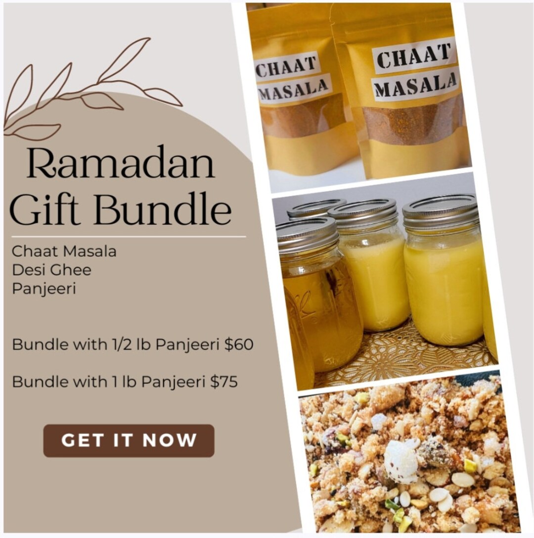 Ramadan Gift Bundle, Panjeeri, Desi Ghee, Chaat Masala - Etsy