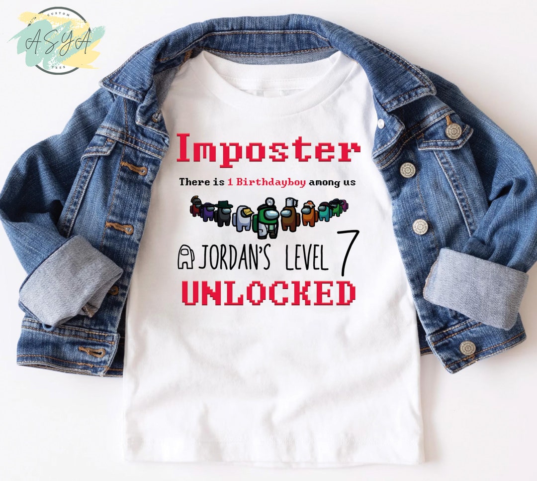 Custom Among Us Birthday Shirt: Imposter Theme, Personalized Tee - Etsy