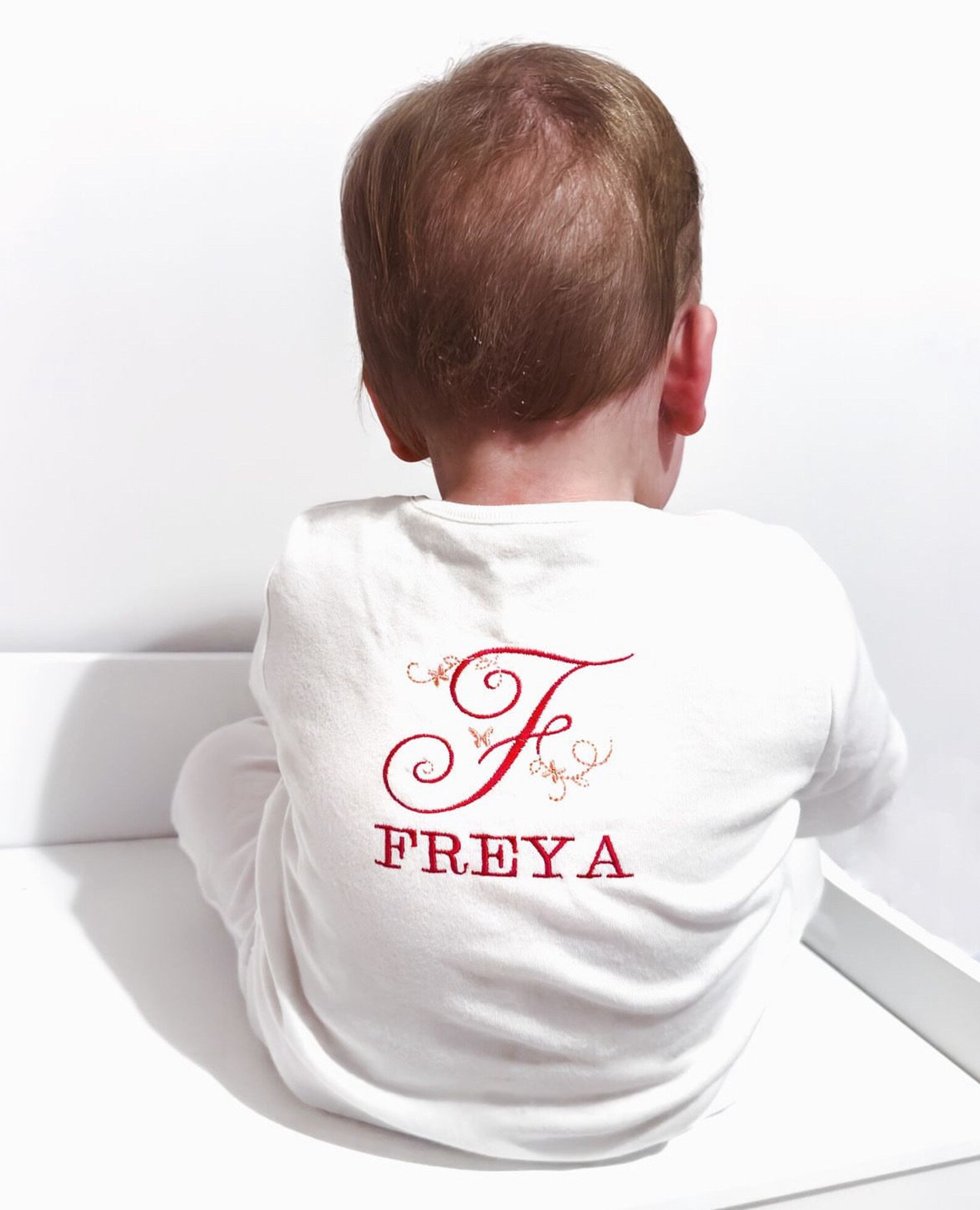 PERSONALISED Baby Sleepsuit With Custom Name & Butterfly Details Custom ...