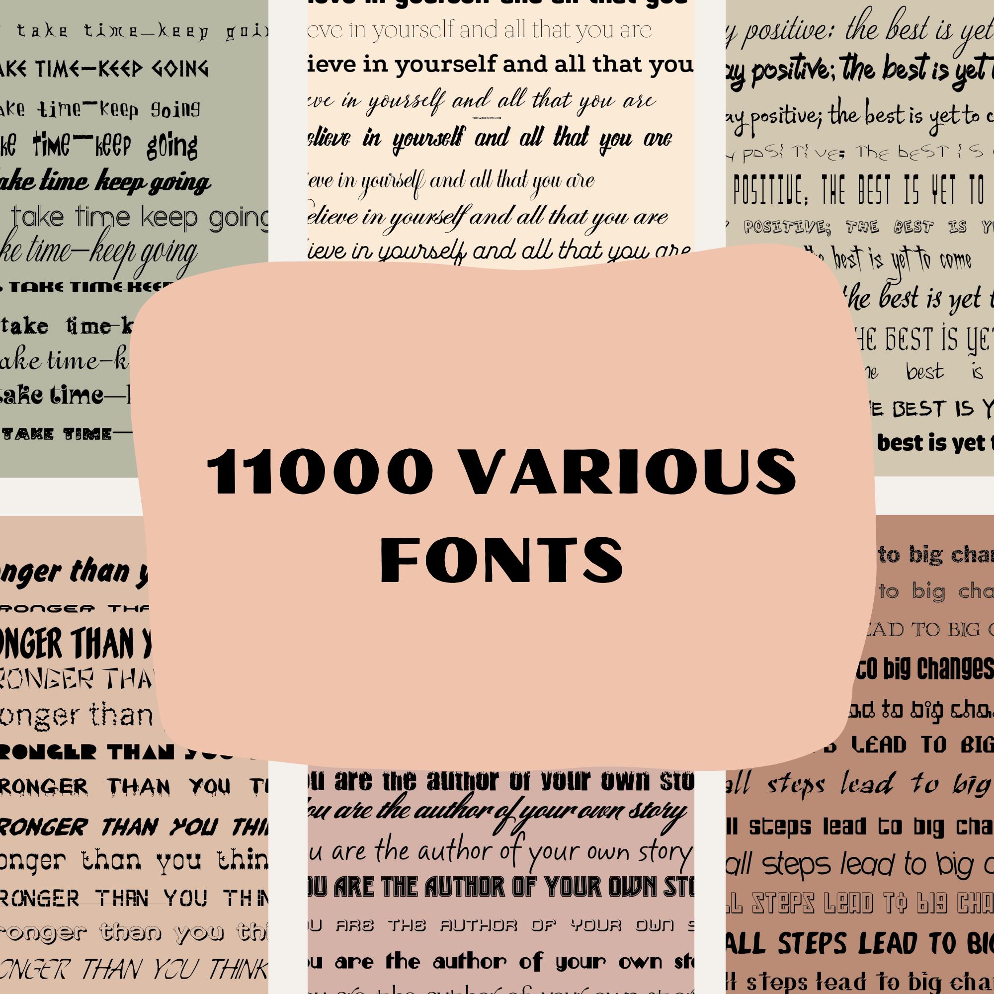 11000+ Fonts Bundle | Handwritten | PLR Mega Fonts Bundle | Digital ...