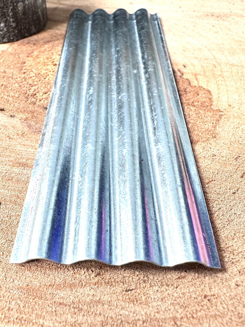 Corrugated Galvanized Steel 25 Gauge Strips 4.5" X 1.5" - Etsy