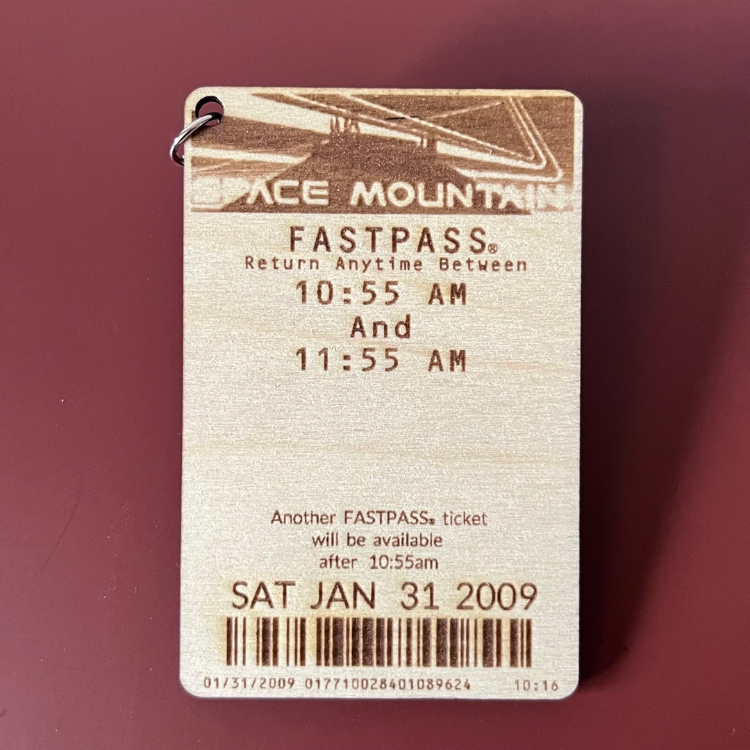 Space Mountain Disneyland Fastpass Bag Tag - Etsy