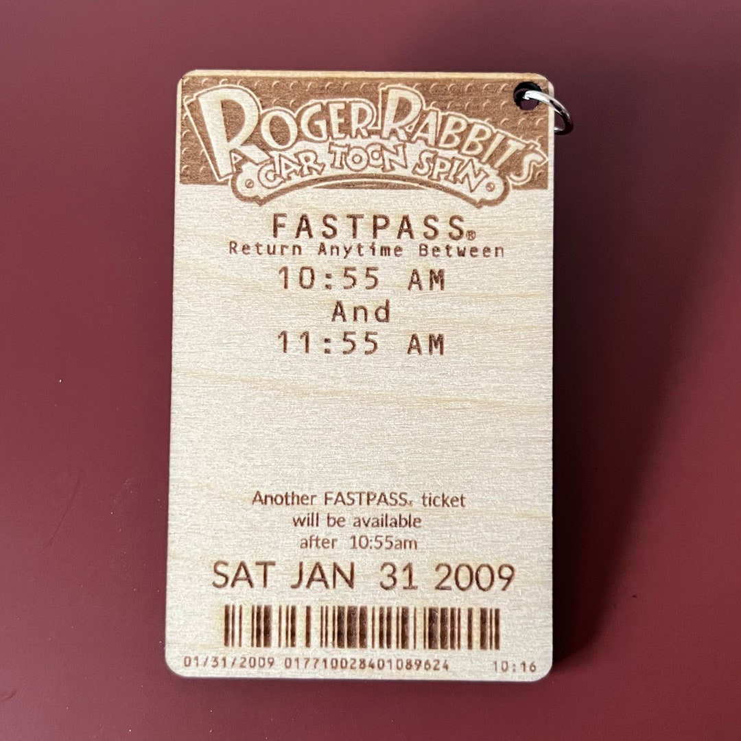 Roger Rabbit's Car Toon Spin Fastpass Bag Tag - Etsy