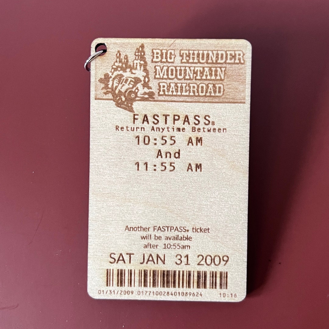 Big Thunder Mountain Railroad Fastpass Bag Tag - Etsy