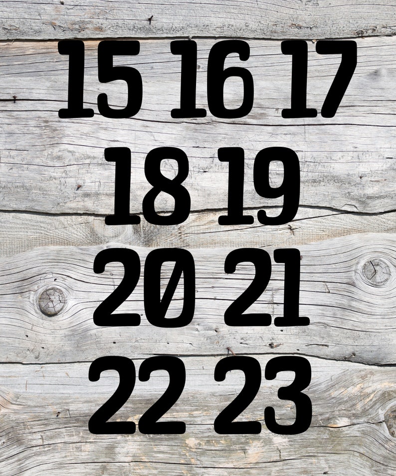 Numbers SVG Bundle, Numbers 1-40, Birthday Decorations, Number Stickers ...