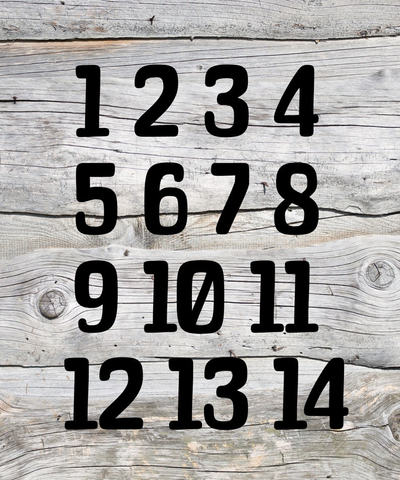 Numbers SVG Bundle, Numbers 1-40, Birthday Decorations, Number Stickers ...