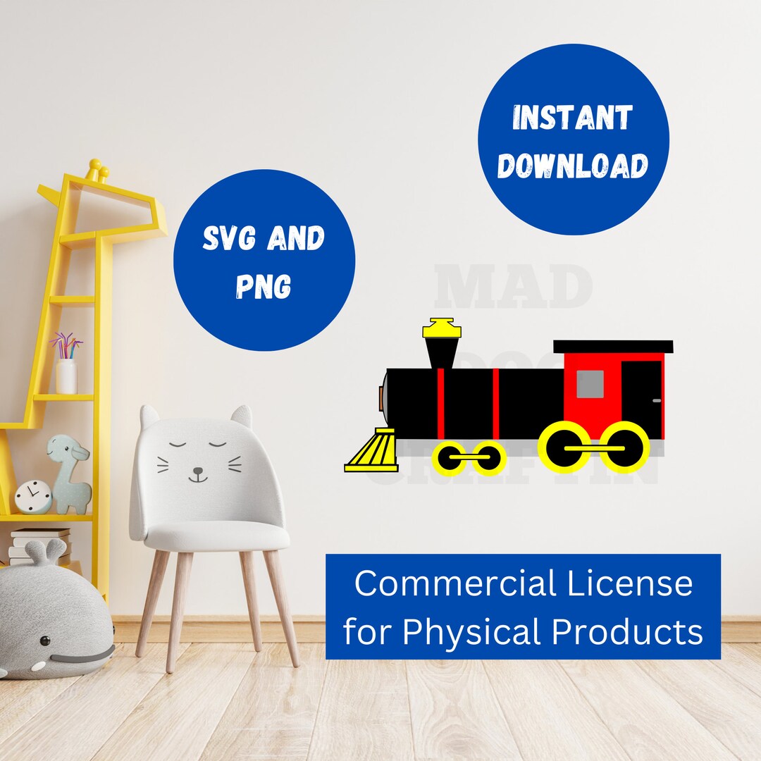 Kids Train SVG, Craft Projects, Kids Room Decor, Birthday Invitation ...