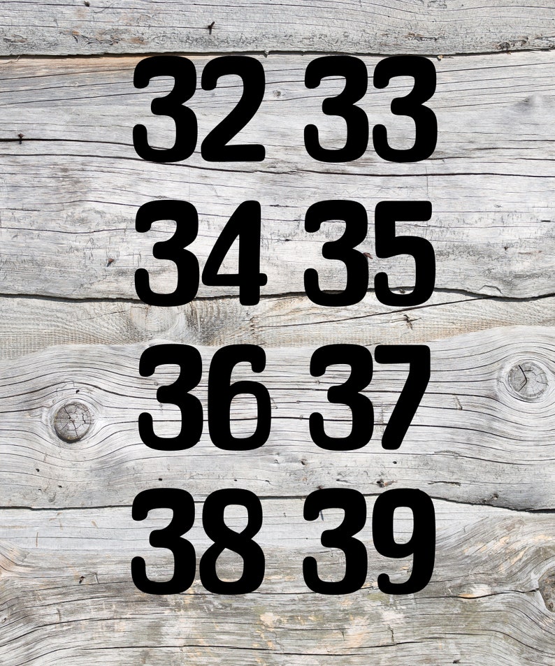 Numbers SVG Bundle, Numbers 1-40, Birthday Decorations, Number Stickers ...