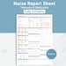 Editable Cardiac Nurse Report Sheet Telemetry Nurse Brain Report Sheet ...