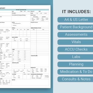 Editable Cardiac Nurse Report Sheet Telemetry Nurse Brain Report Sheet ...