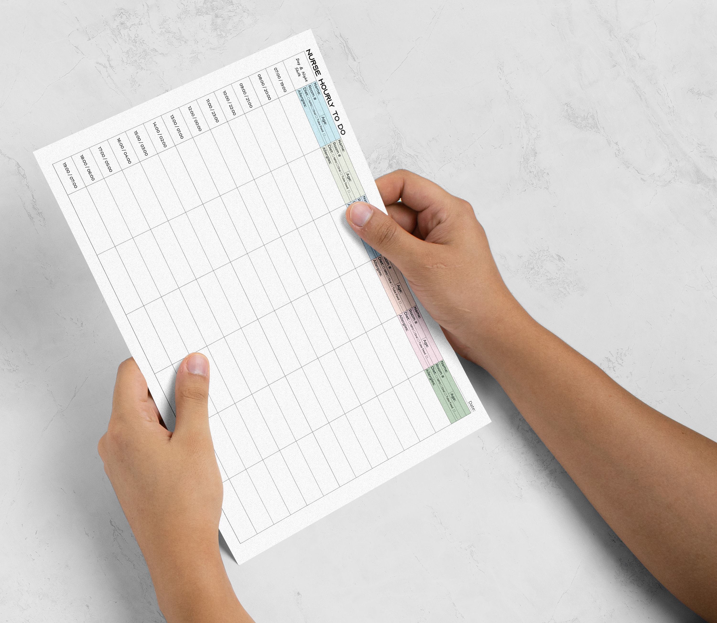 Editable Nurse Hourly Planner 6 Patient Medication, Nursing Report ...