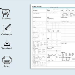 Editable Cardiac Nurse Report Sheet Telemetry Nurse Brain Report Sheet ...