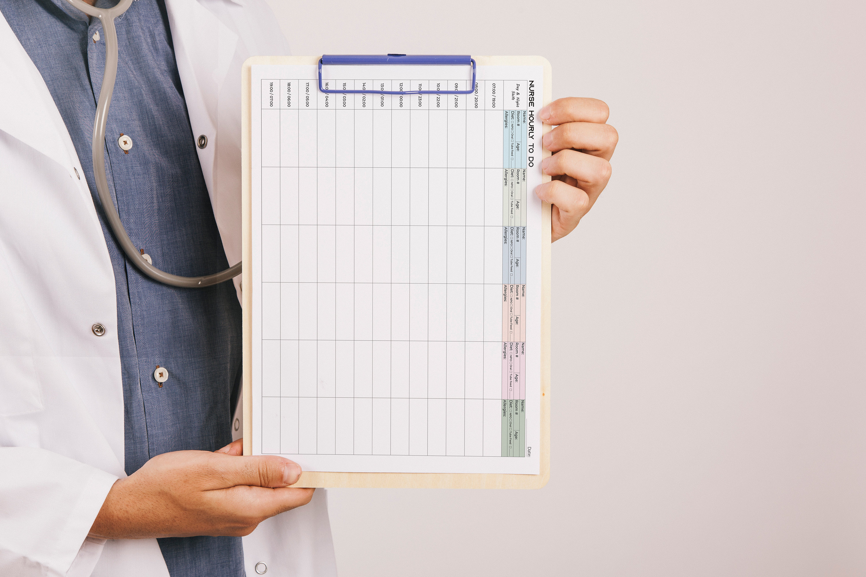 Editable Nurse Hourly Planner 6 Patient Medication, Nursing Report ...