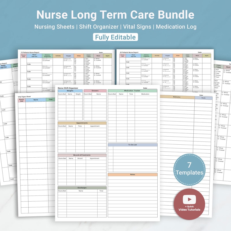 Ltc Patient Report Sheets - Etsy